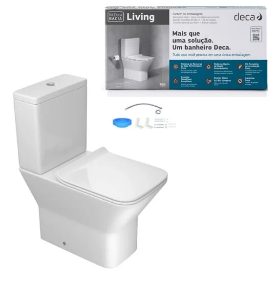 Kit Deca Living Bacia/Caixa e Ac| Casas da Água - Casas da Água