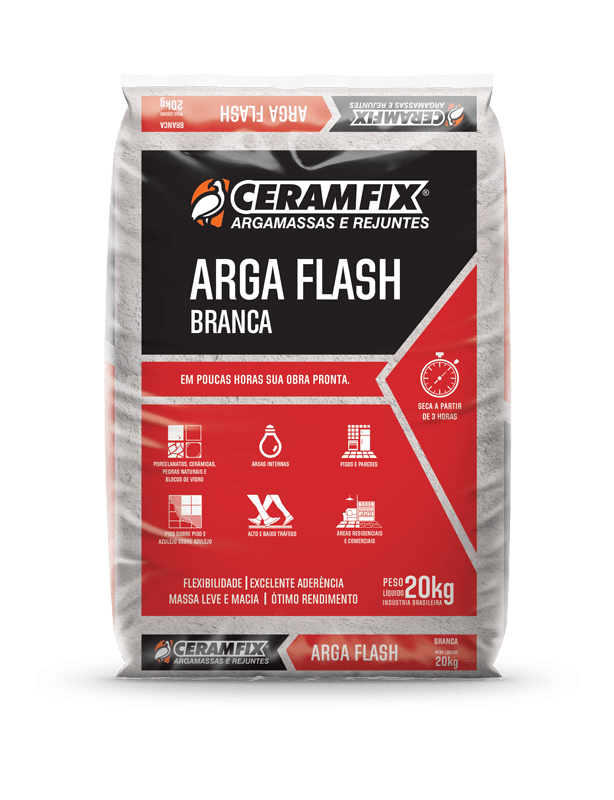 Argamassa Ceramfix Arga Flash Branca 20 Kg| Casas da Água - Casas da Água