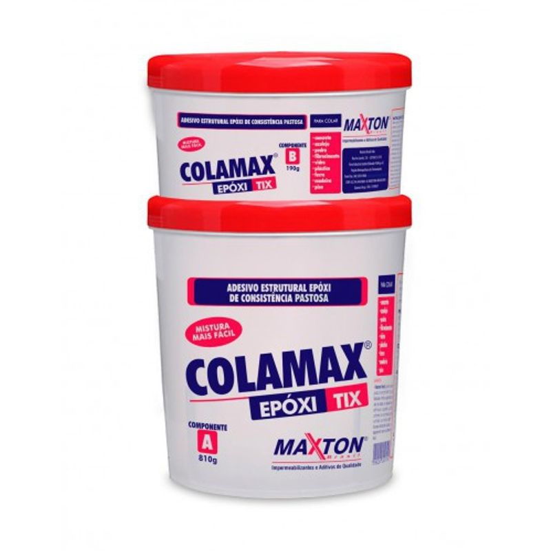 Adesivo Maxton Colamax Epóxi Tix Cinza 1 Kg| Casas da Água - Casas da Água